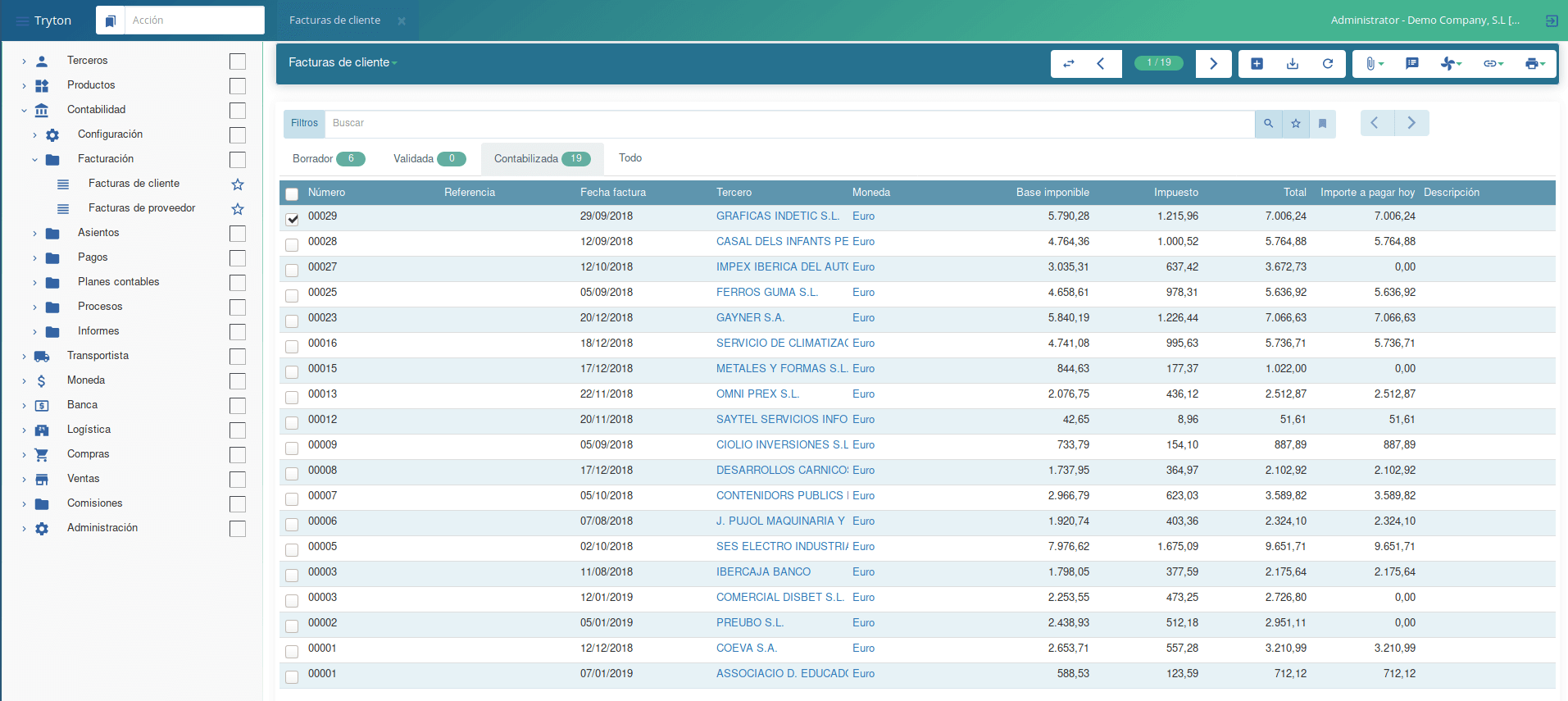 Software de gestión (ERP) | Inicio | Kopen Software | Tryton